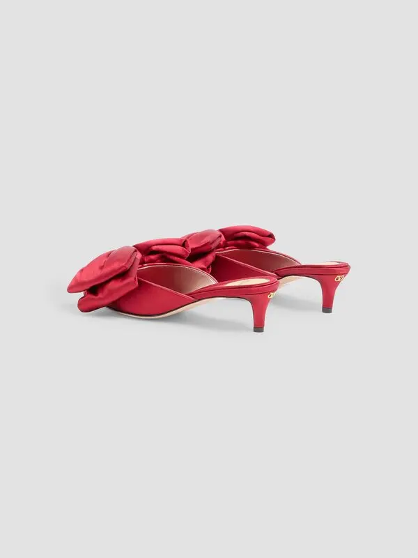 Valentino Garavani Yolande 45mm Satin Mules - Red