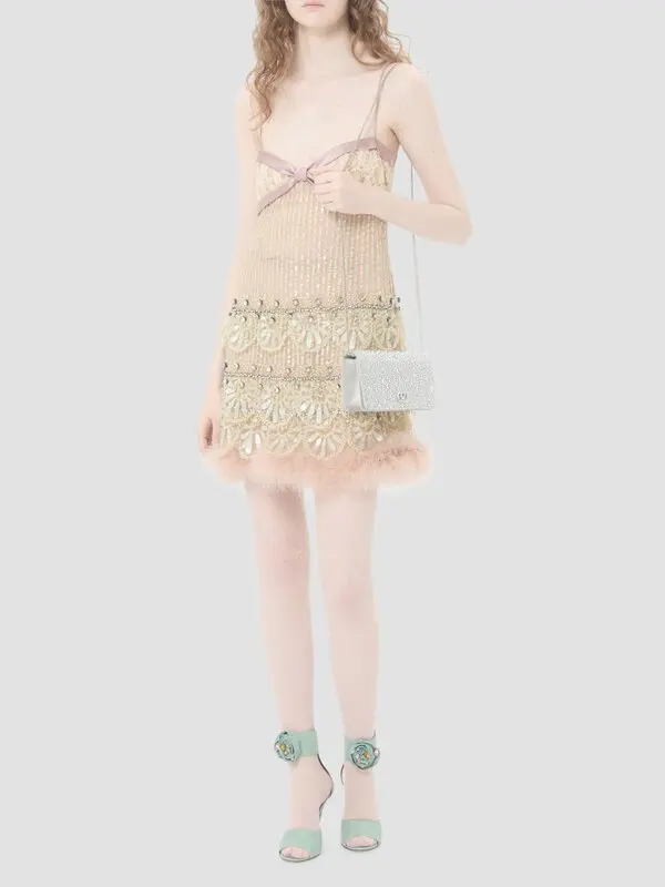 Valentino Garavani Vlogo Signature Mini Shoulder Bag With Sparkling Embroidery