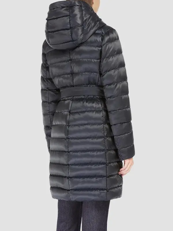Max Mara Reversible Down Jacket In Water Repellent Satin - Midnightblue