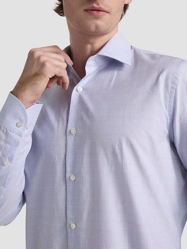 SAKS FIFTH AVENUE Collection Plaid Cotton Dress Shirt