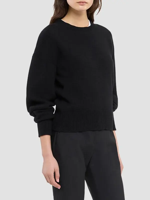 Another Tomorrow Cashmere Knit Sweatshirt