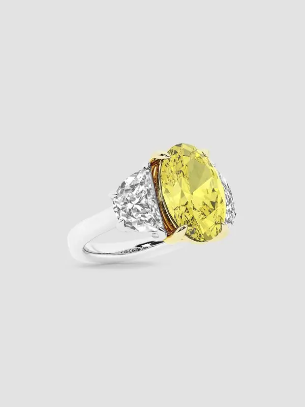 LAB GROWN DIAMONDS Two-tone 14k Gold & 10.77 Tcw Lab-grown Diamond 3-stone Ring