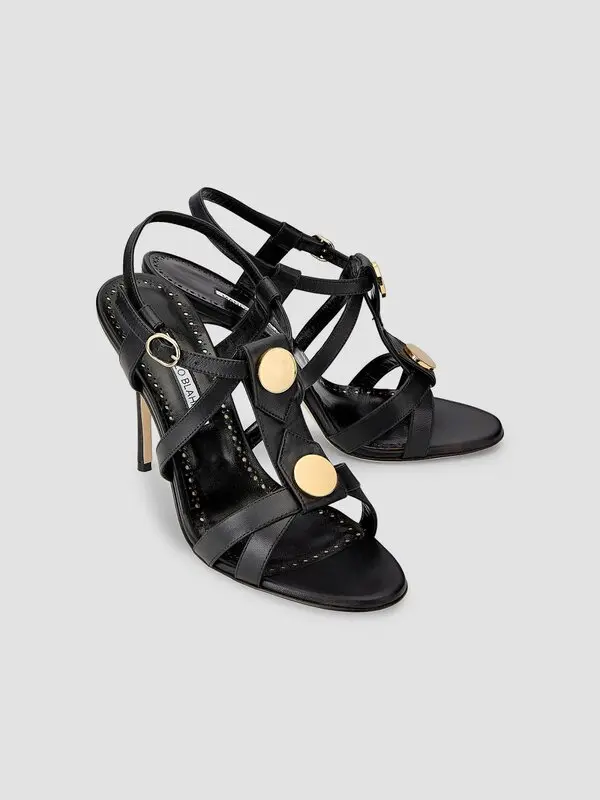 Manolo Blahnik Giza 105mm Leather Sandals