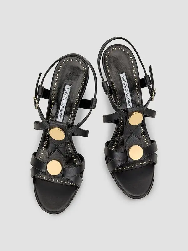 Manolo Blahnik Giza 105mm Leather Sandals