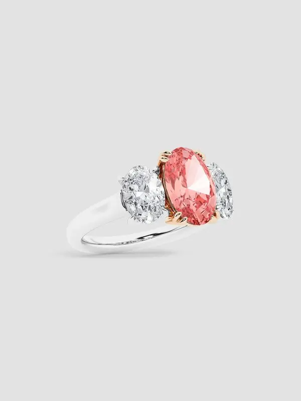 LAB GROWN DIAMONDS Two-tone 14k Gold & 5.73 Tcw Lab-grown Diamond 3-stone Ring