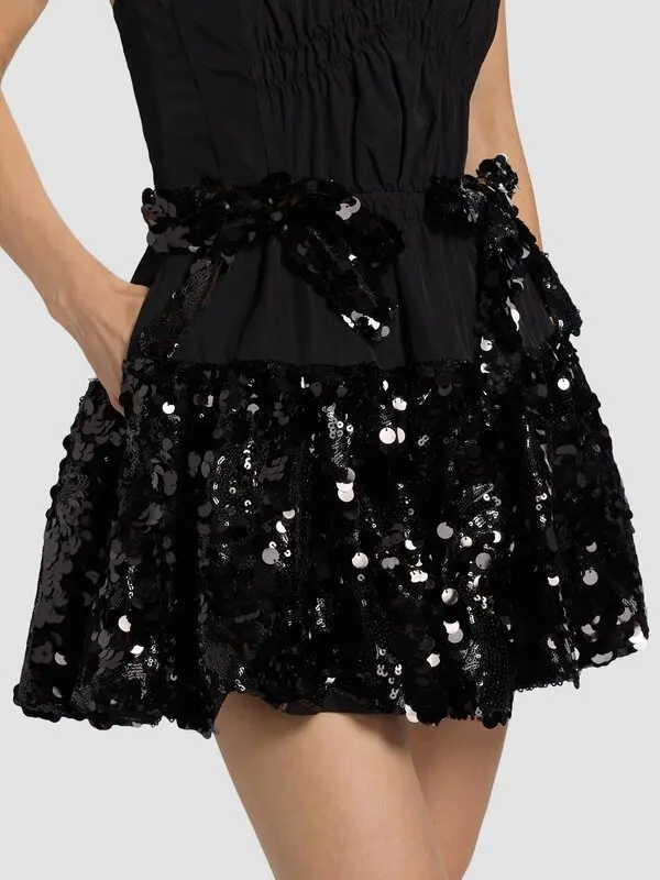 AKNVAS Kamilla Sequined Strapless Minidress