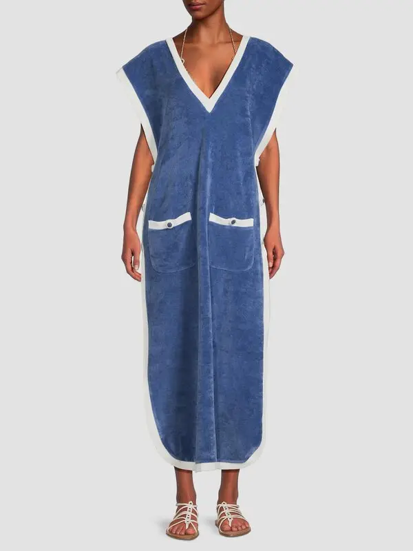 My Beachy Side Peony Caftan Cover-up Dress