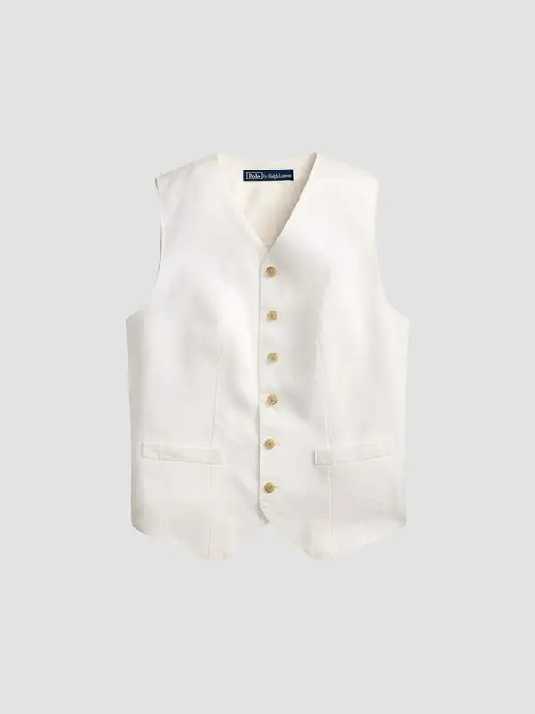 Polo Ralph Lauren Linen Linen Button-front Vest