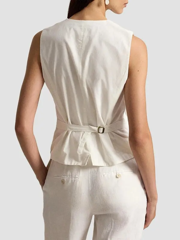Polo Ralph Lauren Linen Linen Button-front Vest