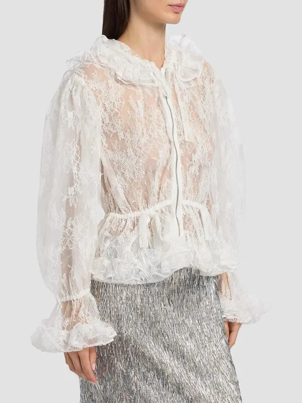 AKNVAS Elisa Floral Lace Hooded Jacket