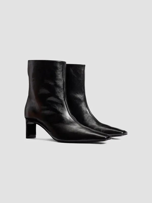Khaite Ona 55mm Leather Ankle Boots