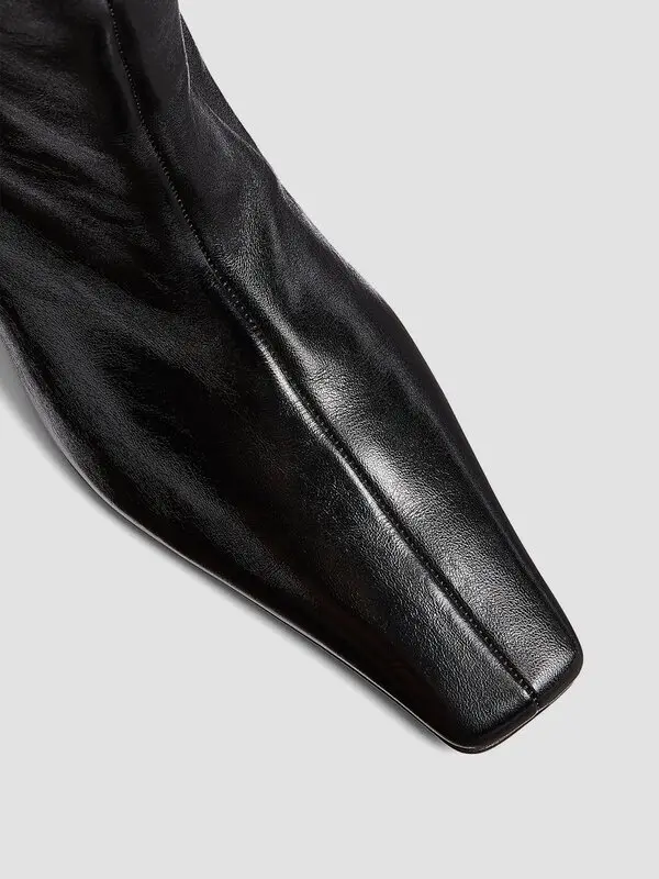 Khaite Ona 55mm Leather Ankle Boots