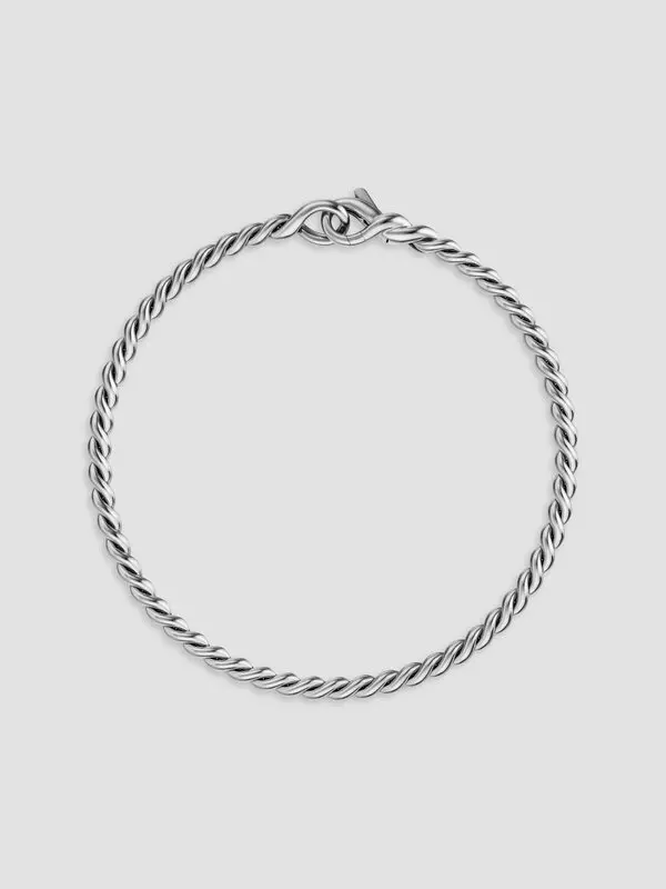 David Yurman Sculpted Cable Chain Bracelet In Sterling 2.7mm