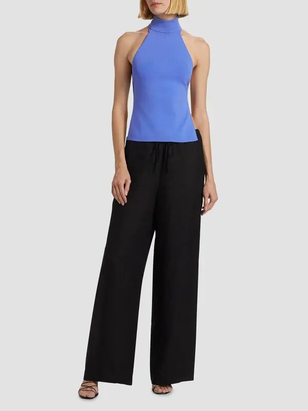 Cult Gaia Wake Rib-knit Turtleneck Top
