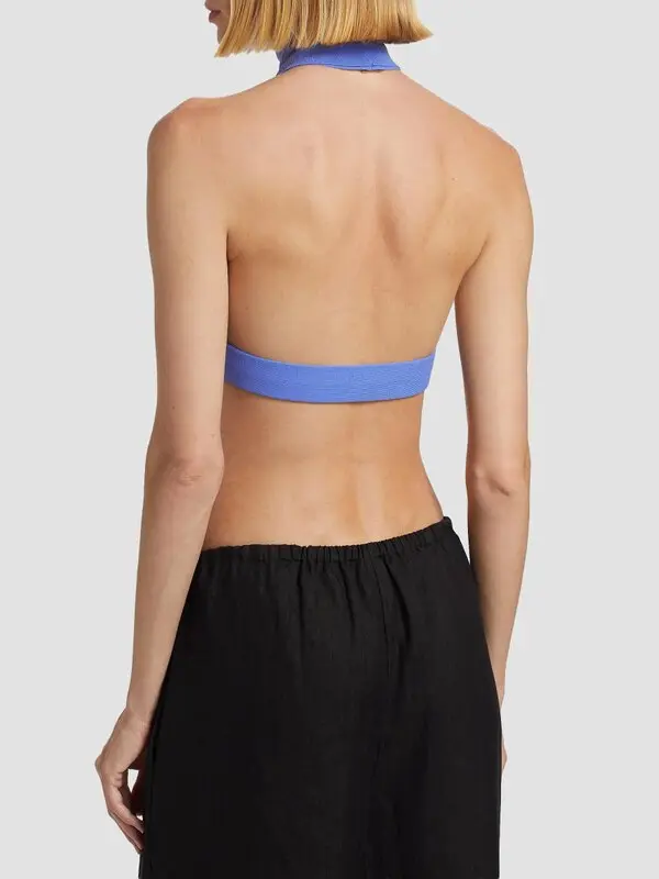 Cult Gaia Wake Rib-knit Turtleneck Top