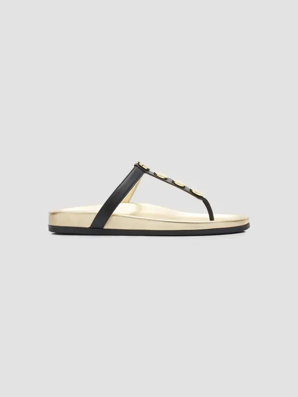 Manolo Blahnik Ruja Dome-stud Leather Thong Sandals - Black