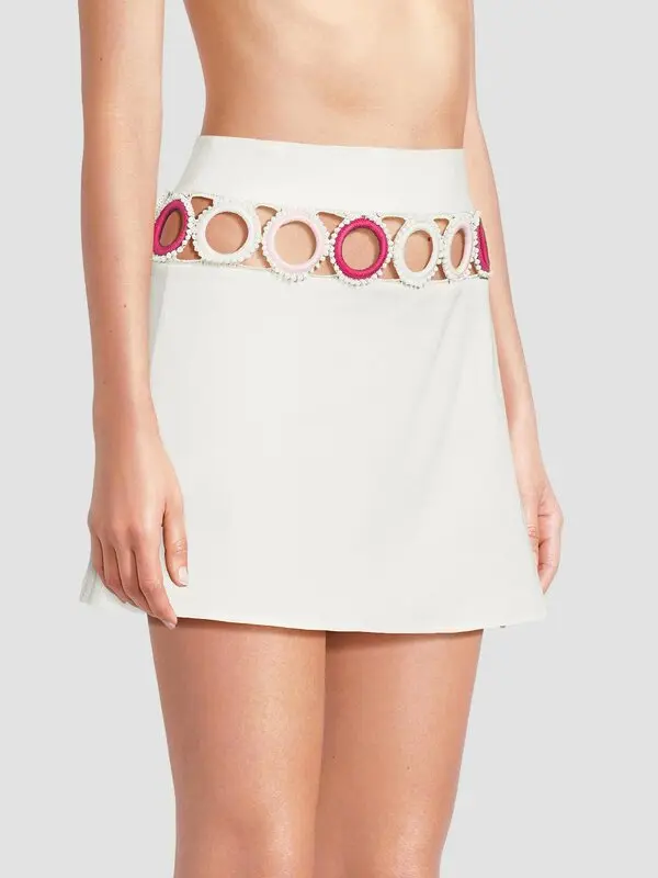 My Beachy Side Palma Cut-out Stretch-cotton Cover-up Miniskirt