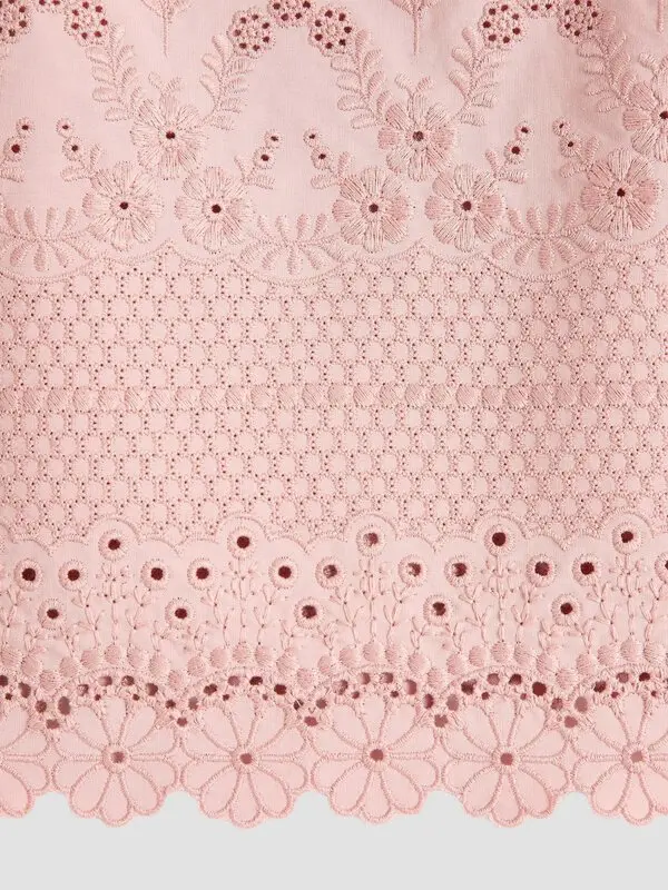 Valentino Garavani Sangallo Lace Top With Fleurs Ajours Margheritine Pattern