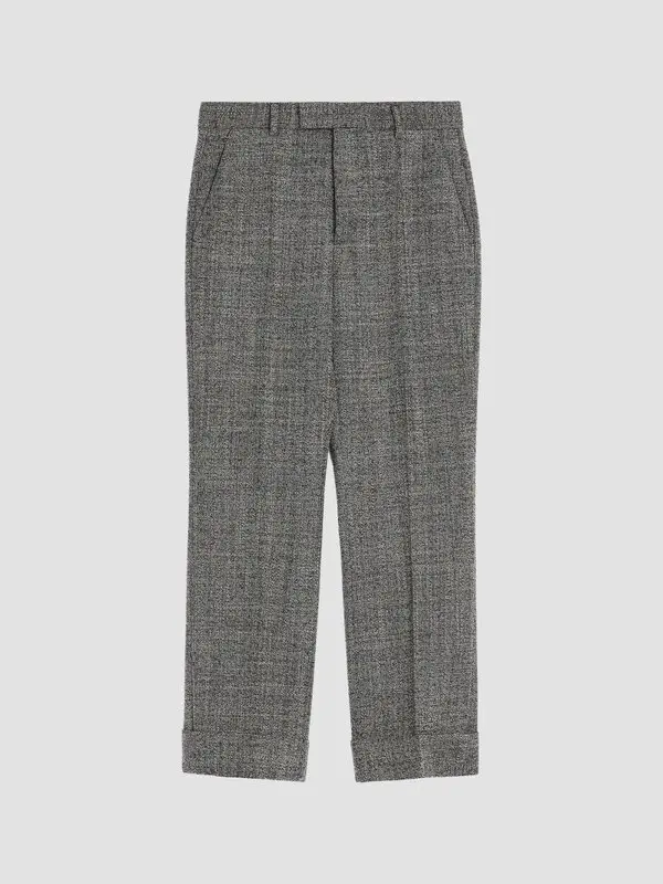 Valentino Garavani Mouliné Wool Pants With Cuffs