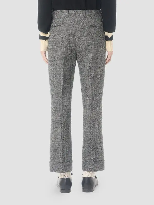 Valentino Garavani Mouliné Wool Pants With Cuffs