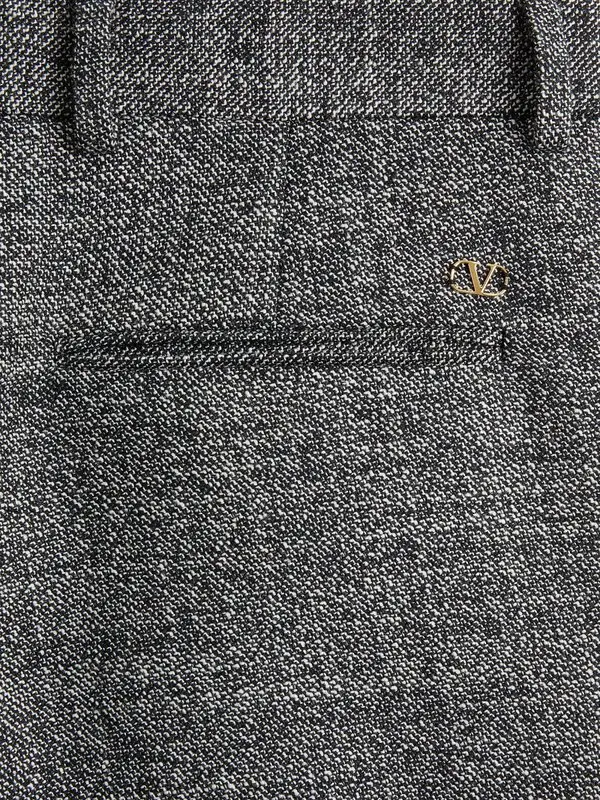 Valentino Garavani Mouliné Wool Pants With Cuffs