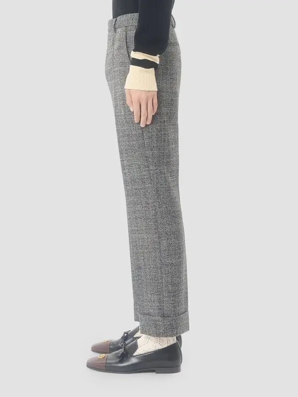 Valentino Garavani Mouliné Wool Pants With Cuffs
