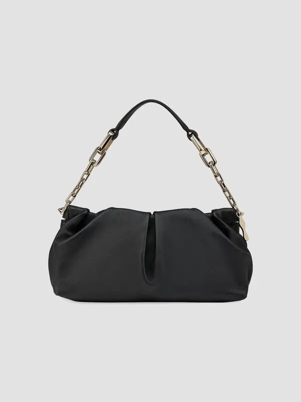 CHRISTIAN LOUBOUTIN Eva Leather Shoulder Bag - Black