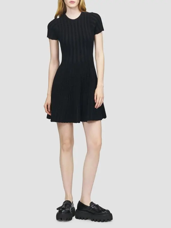 Alexander McQueen Rib-knit Chenille Minidress