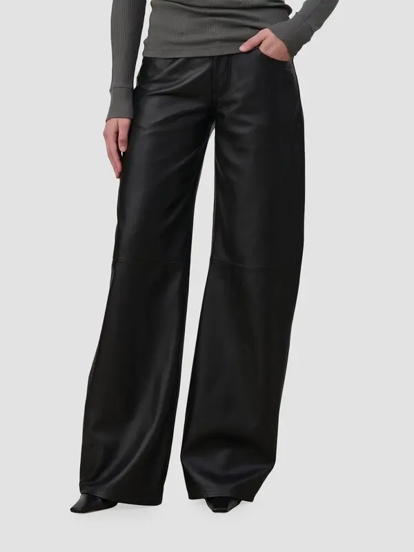 ARMARIUM Luke Leather Wide-leg Pants
