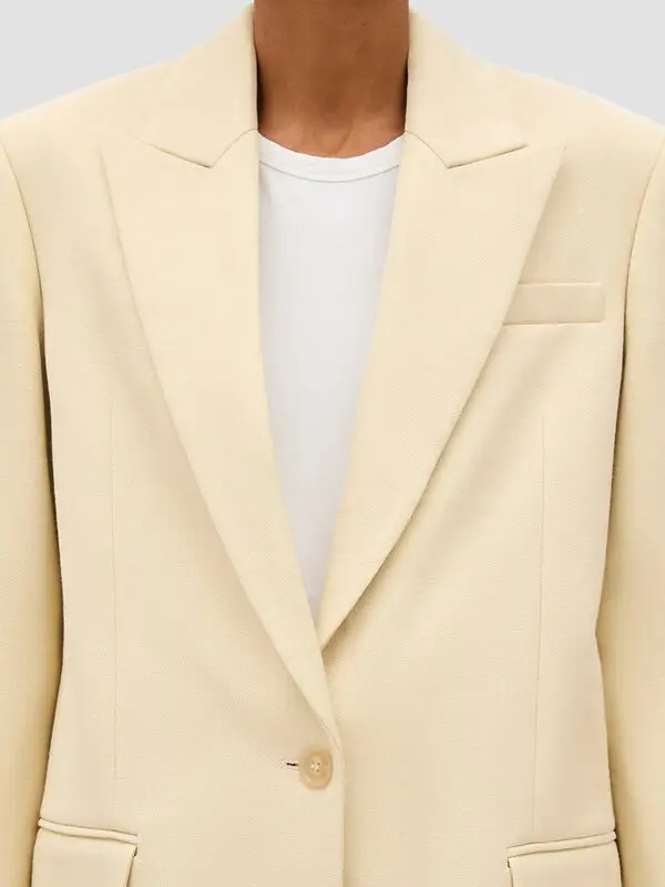 Another Tomorrow Oversized Tailored Jacket - Sand