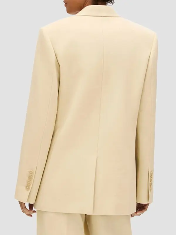 Another Tomorrow Oversized Tailored Jacket - Sand