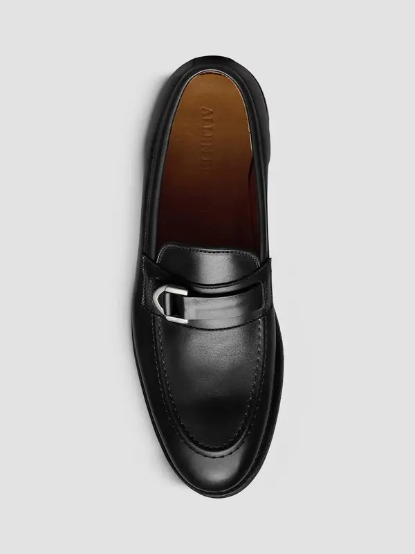 Allen Edmonds Rollins Buckle-detail Leather Loafers - Black