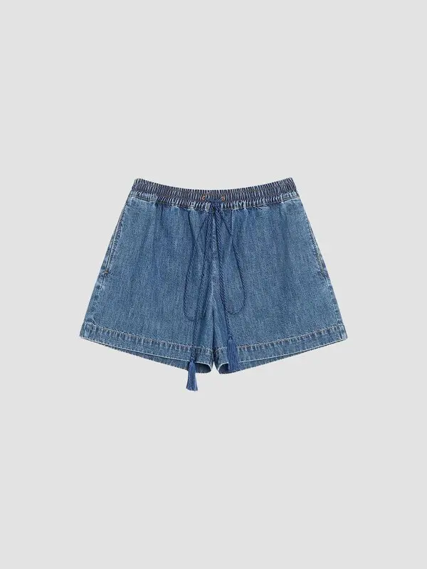 Valentino Garavani Denim Chambray Shorts - Blue