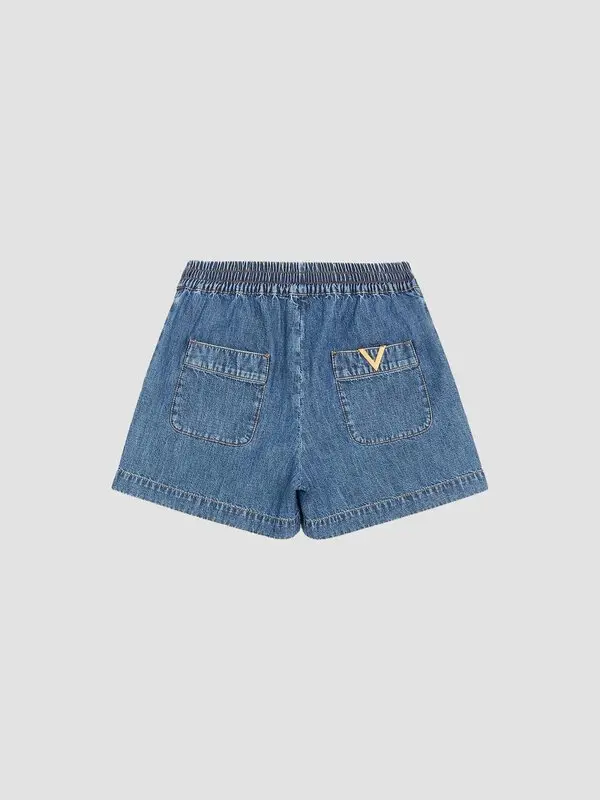 Valentino Garavani Denim Chambray Shorts