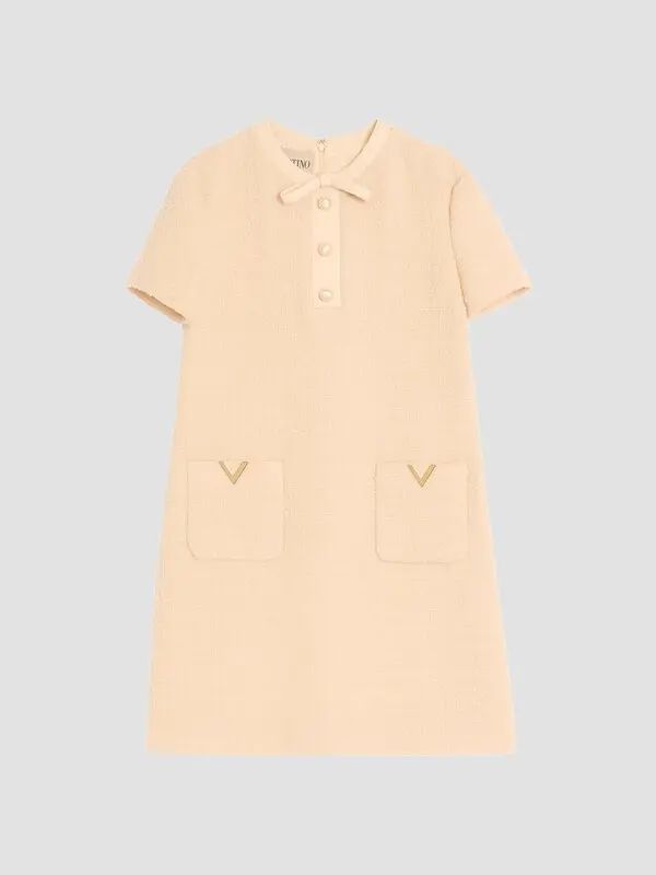 Valentino Garavani Short Dress In Curly Wool