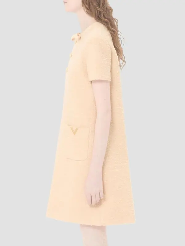 Valentino Garavani Short Dress In Curly Wool