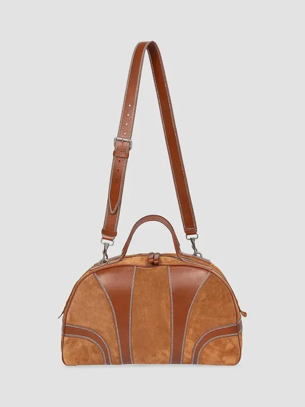 Dries Van Noten Paneled Shoulder Bag - Tan