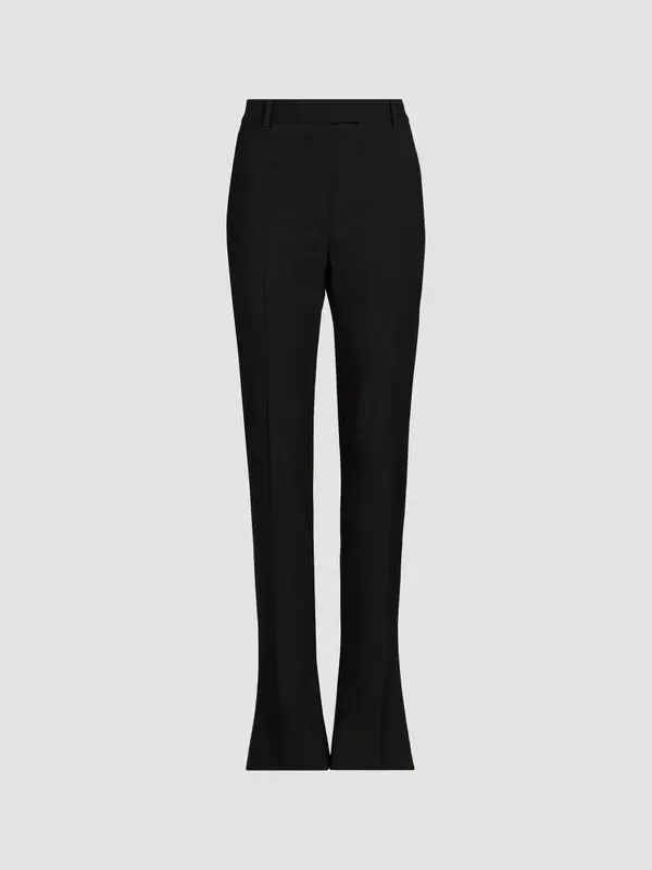 Alexander McQueen Stretch Wool Straight-leg Flare Trousers