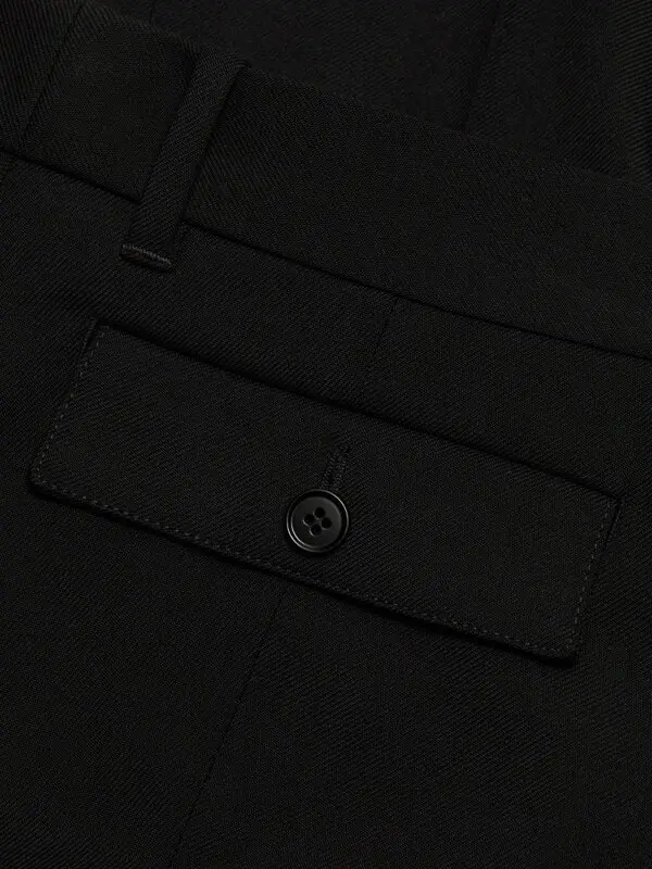 Alexander McQueen Stretch Wool Straight-leg Flare Trousers