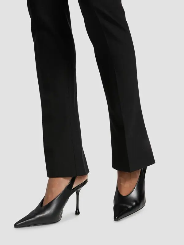 Alexander McQueen Stretch Wool Straight-leg Flare Trousers