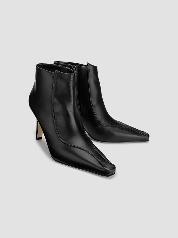 Manolo Blahnik Milleta Leather Ankle Boots