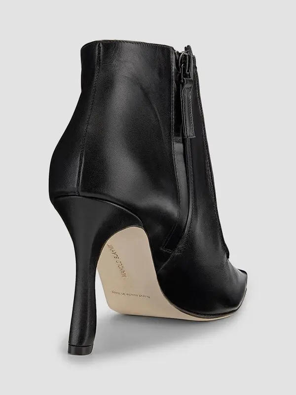 Manolo Blahnik Milleta Leather Ankle Boots
