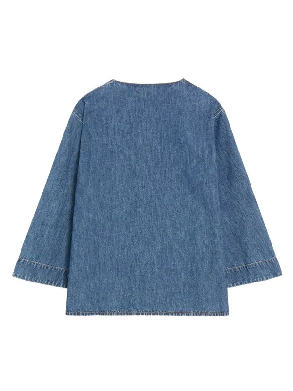 Valentino Garavani Denim Chambray Blouse - Blue