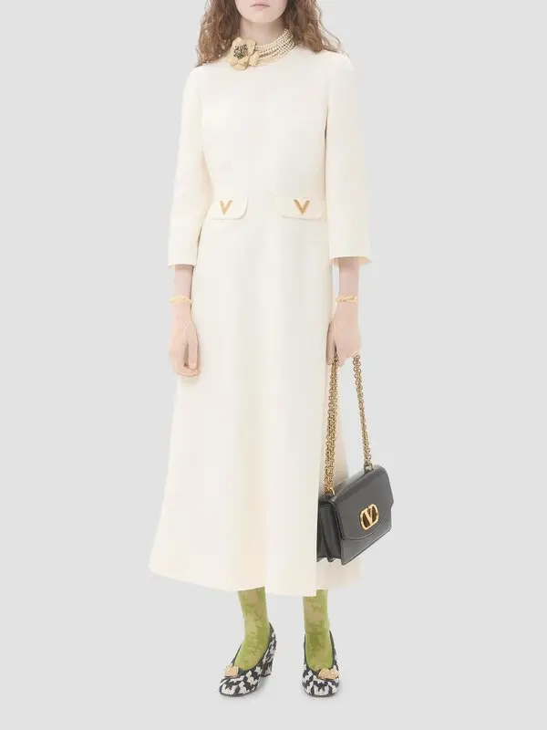 Valentino Garavani Crepe Couture Midi Dress - Ivory
