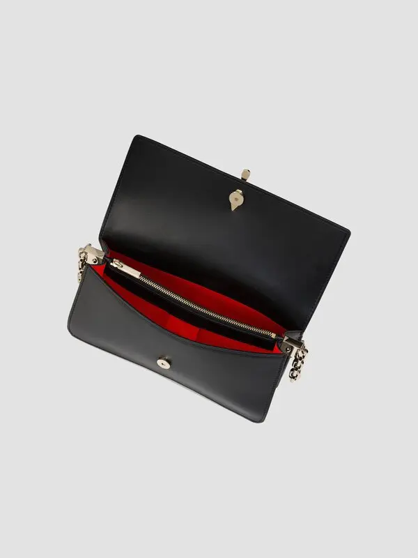 CHRISTIAN LOUBOUTIN Bettina Leather Crossbody Bag - Black