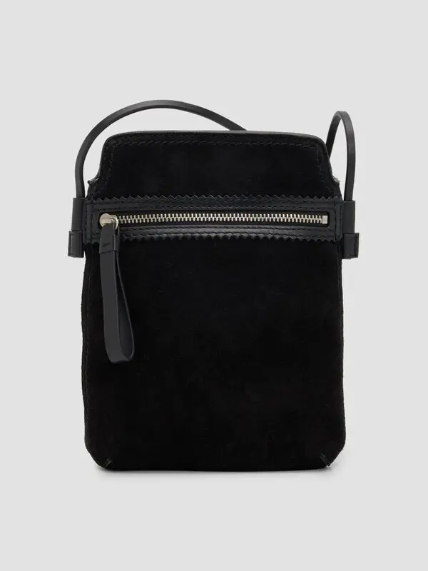 Dries Van Noten Suede Crossbody Bag - Black