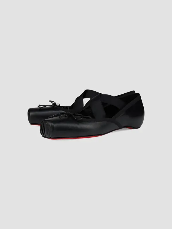 CHRISTIAN LOUBOUTIN Cassiasticina Leather Ballerinas