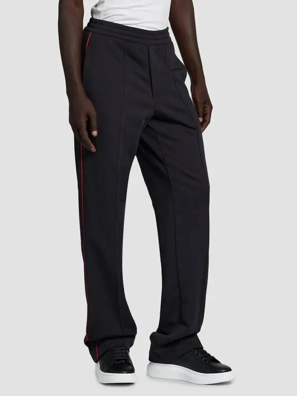 Alexander McQueen Cotton-blend Wide-leg Joggers