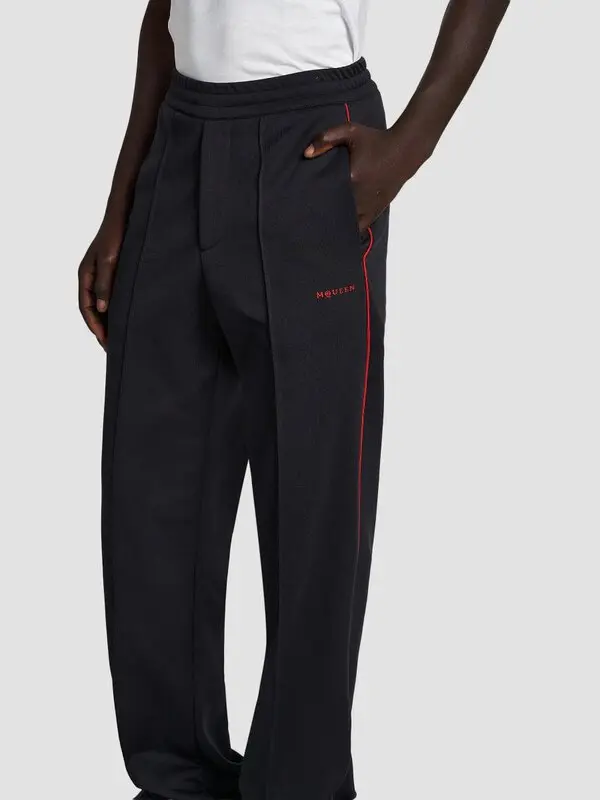 Alexander McQueen Cotton-blend Wide-leg Joggers