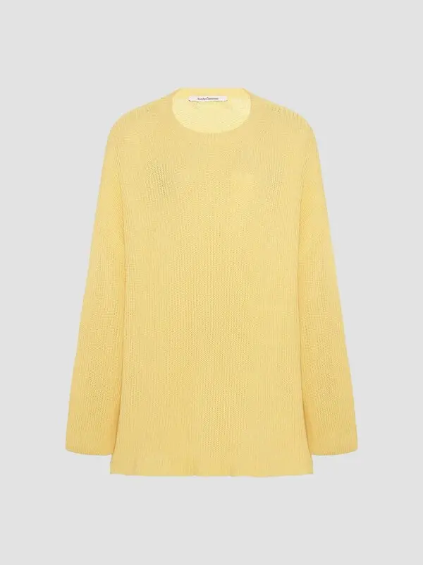 Another Tomorrow Draped Crew Knit - Sun